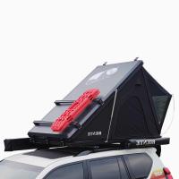 China Van Jeep Triangle Rooftop Tent Hard Shell Car Tent For Camping 210*132*150cm Open Size for sale