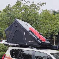 China Van Jeep Triangle Rooftop Tent Hard Shell Car Tent For Camping 210*132*150cm Open Size for sale