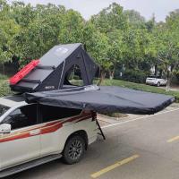 China Van Jeep Triangle Rooftop Tent Hard Shell Car Tent For Camping 210*132*150cm Open Size for sale