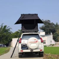China Foldable Truck Triangle Rooftop Tent 320G Polyester Cotton Hard Shell Truck Tent for sale