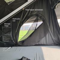 China Foldable Truck Triangle Rooftop Tent 320G Polyester Cotton Hard Shell Truck Tent for sale