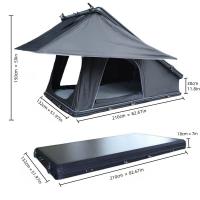 China Easy Setup Triangle Rooftop Tent Integrated LED Lighting Rooftop Camp For Car for sale