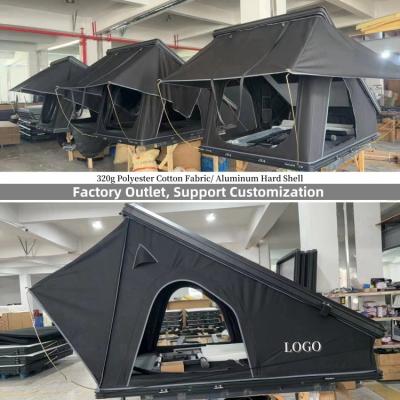 China Family Camping Triangle Rooftop Tent Quick Setup Automotive Rooftop Tent for sale
