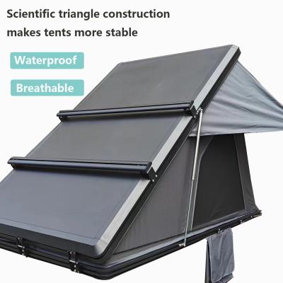 China Customized 3-4 Person Triangle Rooftop Tent 4x4 Jeep Car Top Tent Lightweight for sale