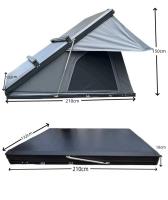 China Aluminum Alloy Shell Triangle Rooftop Tent 210x132cm Hard Shell Rooftop Tent 320G Oxford Cloth for sale