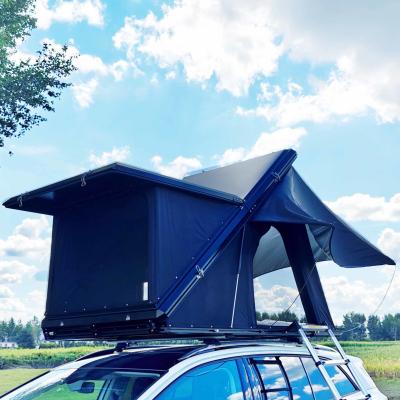 China SUV Triangle Rooftop Tent Hard Shell Rooftop Tent 210x130cm Aluminum Alloy Waterproof for sale