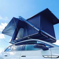 China SUV Triangle Rooftop Tent Hard Shell Rooftop Tent 210x130cm Aluminum Alloy Waterproof for sale