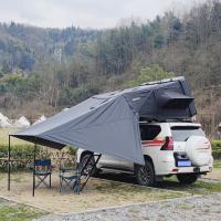 China 3-4 Person 1.9M Width Side Opening Rooftop Tent Hard Shell Roof Top Tent 320G Polyester for sale