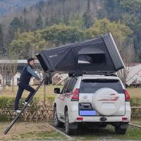 China 3-4 Person 1.9M Width Side Opening Rooftop Tent Hard Shell Roof Top Tent 320G Polyester for sale