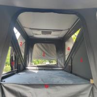 China Space Saving Z Rooftop Tent Oxford Fabric 2 Person Rooftop Tent Aluminum Honeycomb for sale