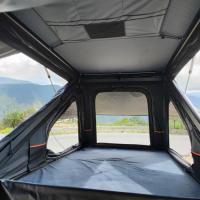 China Customized Square Rooftop Hard Shell Tent Z Style With Double Rain Cover for sale