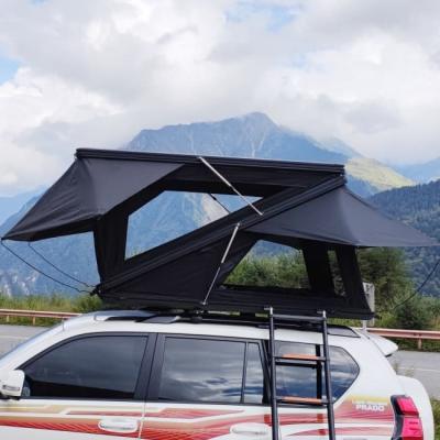 China Aluminum Shell 3 Person Rooftop Tent 320G Polyester Cotton With CE Certification for sale