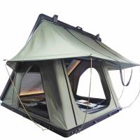 China Outdoor Dark Grey Hard Shell Rooftop Tent 202*122*5cm Hard Sided Rooftop Camper for sale
