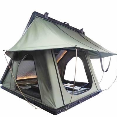 China Outdoor Dark Grey Hard Shell Rooftop Tent 202*122*5cm Hard Sided Rooftop Camper for sale
