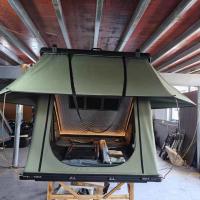 China Outdoor Dark Grey Hard Shell Rooftop Tent 202*122*5cm Hard Sided Rooftop Camper for sale