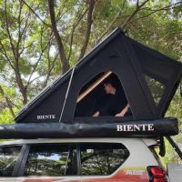 China Pop Up Hard Shell Car Camping Roof Tent 2.3m Telescopic Aluminum Ladder for sale