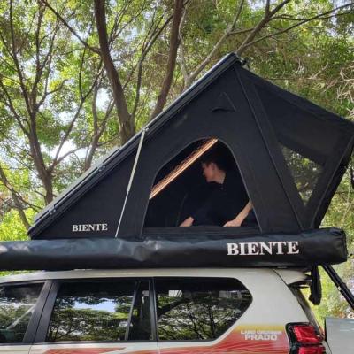China Pop Up Hard Shell Car Camping Roof Tent 2.3m Telescopic Aluminum Ladder for sale