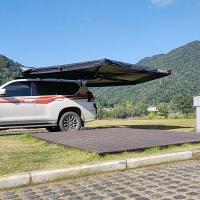 China LTE 2.5m Diamater 270 Degree Awning Aluminum Alloy Structure Freestanding 270 Awning for sale