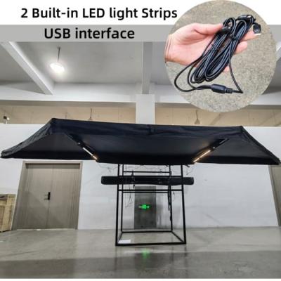 China Outdoor 4WD 180 Degree Awning Folding Arm Awnings With LED Light 3-4 People 2.5 Meter for sale
