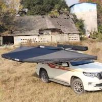 China Retractable 180 Degree Vehicle Awning Waterproof Folding Arm Awnings With Led for sale
