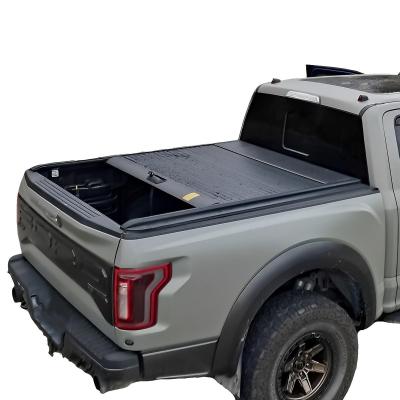 China Manual Pickup Truck Bed Covers Aluminum Hard Retractable Tonneau Cover For Ford for sale