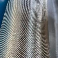 China Electroplated Silver Glass Fiber Fabric 280gsm 100cm Width Colored Green Blue Red for sale