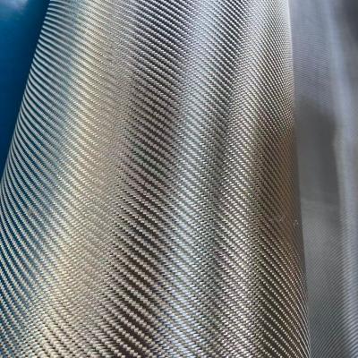 China Electroplated Silver Glass Fiber Fabric 280gsm 100cm Width Colored Green Blue Red for sale