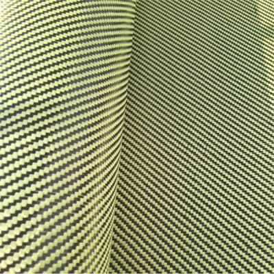 China Carbon Kevlar Hybrid Fabric 3K Twill Woven 100cm 150cm Width High Strength Lightweight for Shoes Bags for sale