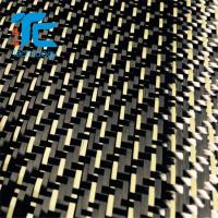 China Carbon Kevlar Hybrid Fabric 3K Twill Woven 100cm 150cm Width High Strength Lightweight for Shoes Bags for sale