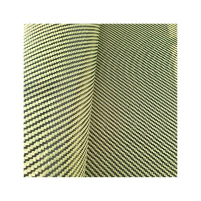 China Carbon Aramid Hybrid Fabric 200gsm 0.28mm Twill Plain Woven Cloth Width 100-150cm for sale