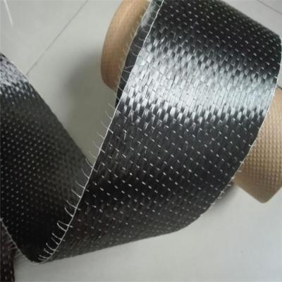 China High Gloss 200gsm Unidirectional Carbon Fiber Fabric 1000mm Width Industrial Grade for sale