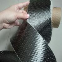 China High Gloss 200gsm Unidirectional Carbon Fiber Fabric 1000mm Width Industrial Grade for sale