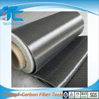 China High Gloss 200gsm Unidirectional Carbon Fiber Fabric 1000mm Width Industrial Grade for sale