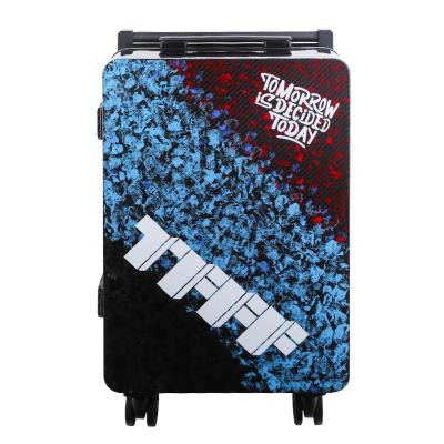 China 20 Inch Woven Carbon Fiber Luggage Trolley Case Anti Static 3kg Industrial Carry On for sale