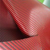 China Plain Weave 3K Carbon Kevlar Hybrid Fiber Fabric 0.25mm 50cm Width TPU Coated for sale