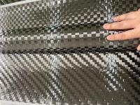 China 100% Spread Tow Carbon Fiber Fabric 200gsm 12K Woven 3K Plain Twill 100cm Width for sale