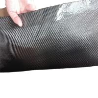 China 200gsm Blended Black Carbon Fiber Fabric 50cm 150cm Width Jacquard Style Waterproof for sale
