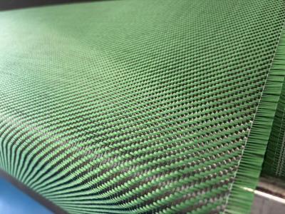 China Green Black Carbon Aramid Hybrid Fabric 1K 3K 6K 12K 24K 1000mm Width for sale