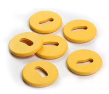 China PPS Round Button Wearable NFC RFID Laundry Tag For Clothing ISO14443 for sale
