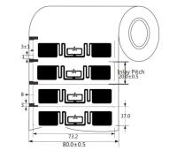 China RFID Label Tags Lifetime More Than 10 Years 43*18mm Or Customized 20% To 95% Humidity for sale