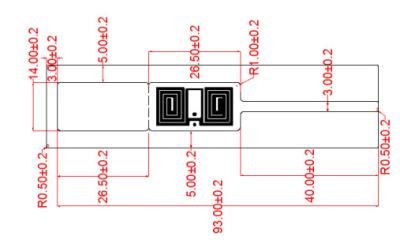 China UHF RFID Jewelry label LAB103S , Passive Jewelry Tamper proof Tracking Security UHF Rfid Tag Jewellery Label for sale