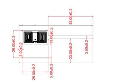 China UHF RFID Jewelry label LAB103 , Passive Jewelry Tamper proof Tracking Security UHF Rfid Tag Jewellery Label for sale