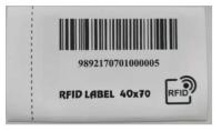 China UHF fabric label , carelabel , 860~960Mhz Uhf Tags RFID laundry tag For Clothing Garment ApparelFabric Management Labels for sale