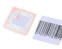 China 40*40mm Barcode Adhesive Security 8.2Mhz EAS RF Soft Label for Supermarket EAS Systems , RF LABEL for sale