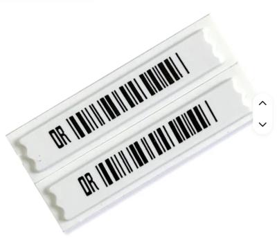 China AM LABEL , Retail Security Anti-Theft 58 KHz EAS Soft Tag Strips AM Soft Label Barcode Alarm Sticker for Shopping Mall ASC+chip Material for sale