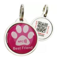 China 13.56MHZ Anti Lost RFID Pet Tag QR Code 213 EpoxyFor Dog Cat , RFID pet tag for sale