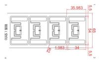 China Custom Printable Paper UHF Rfid Tags Passive54*34mm UHF RFID Wet Inlay , RFID label LAB5434 , rfid paper label for sale