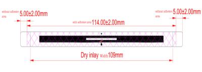 China Double Side Adhesive RFID Wet Inlay M4QT Chip Release Paper for sale