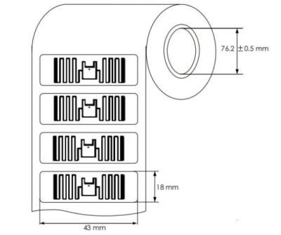 China RFID Label Tags 43*18mm ISO14443A Lifetime More Than 10 Years Customized for sale