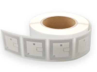 China SLIX Chip 50X50mm 13.56MHz RFID Label Tags For Library Book Management for sale